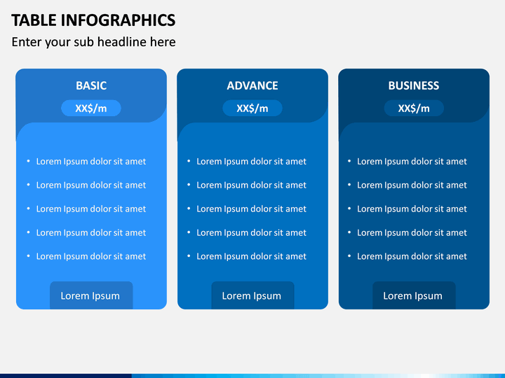 Table Infographics PowerPoint Template | SketchBubble