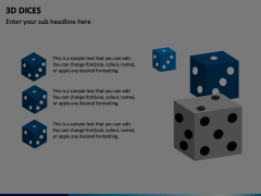 3D Dices PowerPoint Template - PPT Slides