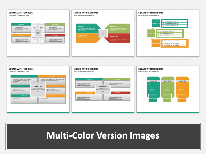 Square with Text Boxes PowerPoint and Google Slides Template - PPT Slides