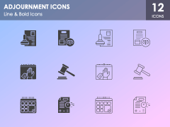 Adjournment Icons for PowerPoint and Google Slides - PPT Slides