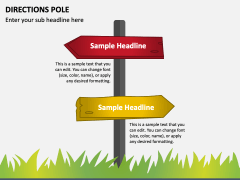Directions Pole for PowerPoint and Google Slides - PPT Slides