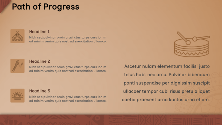 Free - Tribal Pattern Theme for PowerPoint and Google Slides - PPT Slides