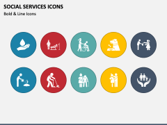 Social Services Icons for PowerPoint and Google Slides - PPT Slides