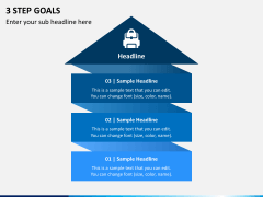 3 Step Goals PowerPoint Template - PPT Slides