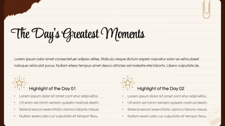 Free - Diary Theme for PowerPoint and Google Slides - PPT Slides