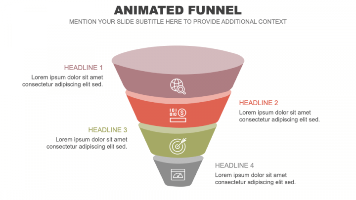 Animated Funnel for PowerPoint and Google Slides - PPT Slides