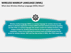 Wireless Markup Language (WML) PowerPoint and Google Slides Template - PPT Slides