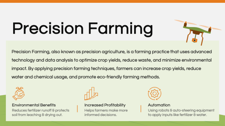 Precision Farming PowerPoint and Google Slides Template - PPT Slides