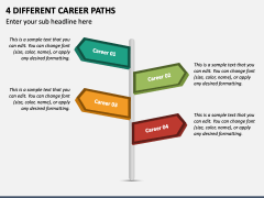4 Different Career Paths PowerPoint and Google Slides Template - PPT Slides