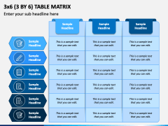 3 by 6 Table Matrix PowerPoint Template - PPT Slides
