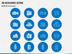 3D Building Icons for PowerPoint and Google Slides - PPT Slides