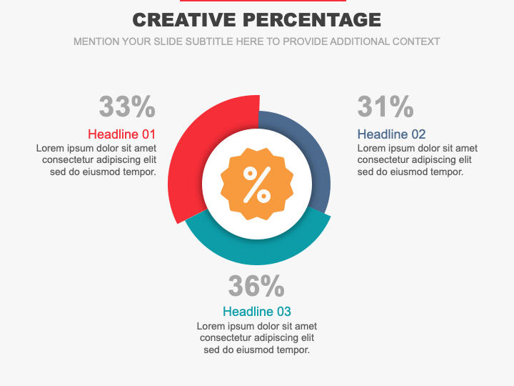 Creative Percentage Infographics for PowerPoint and Google Slides - PPT ...