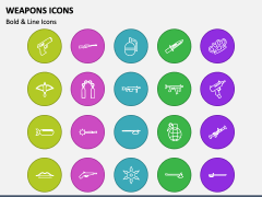 Weapons Icons for PowerPoint and Google Slides - PPT Slides