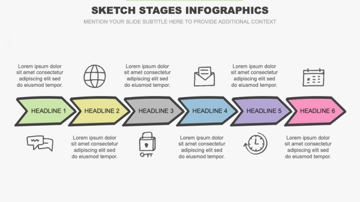 Sketch Stages Infographics for PowerPoint and Google Slides - PPT Slides