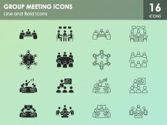 Group Meeting Icons for PowerPoint and Google Slides