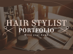 Free - Hair Stylist Portfolio PowerPoint Template and Google Slides Theme