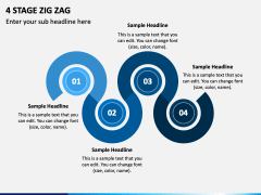 4 Stage Zig Zag for PowerPoint and Google Slides - PPT Slides