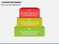 3 Stacked Rectangle PowerPoint Presentation Slides - PPT Template