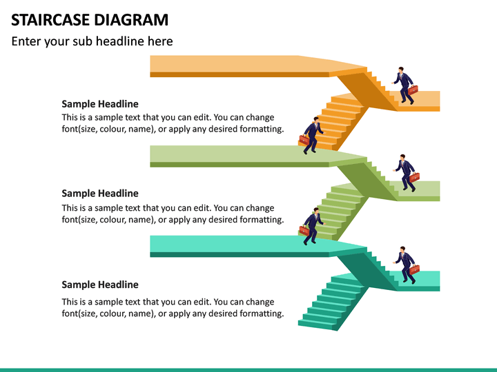 Staircase Diagram PowerPoint Template | SketchBubble