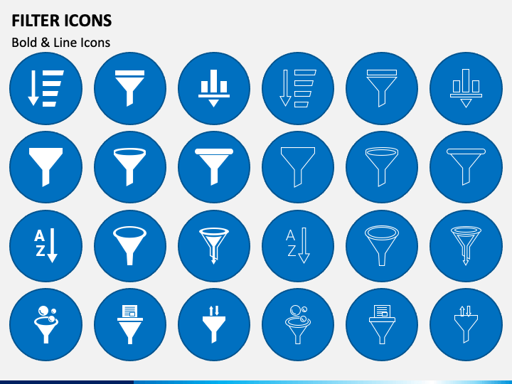 Filter Icons for PowerPoint and Google Slides - PPT Slides