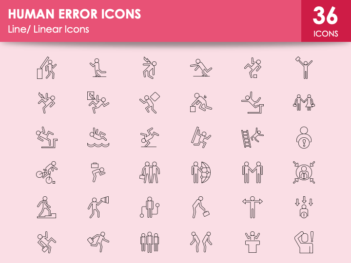 Human Error Icons for PowerPoint and Google Slides