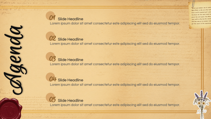 Free - Vintage Journal Theme for PowerPoint and Google Slides - PPT Slides