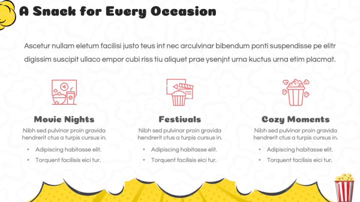 Free - Popcorn Background Theme for PowerPoint and Google Slides - PPT Slides