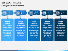 100 Days Timeline PowerPoint and Google Slides Template - PPT Slides