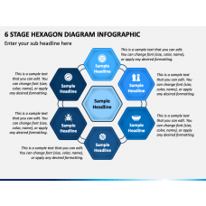Free Download - 6 Stage Hexagon PPT Slide