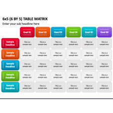 6x8 Table Matrix PowerPoint Template and Google Slides Theme