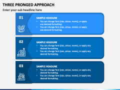 Three Pronged Approach PowerPoint Template - PPT Slides