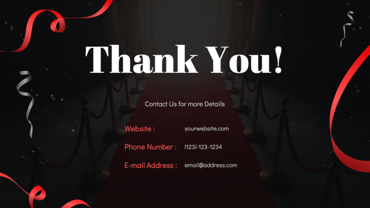 Free - Red Carpet Theme for PowerPoint and Google Slides - PPT Slides