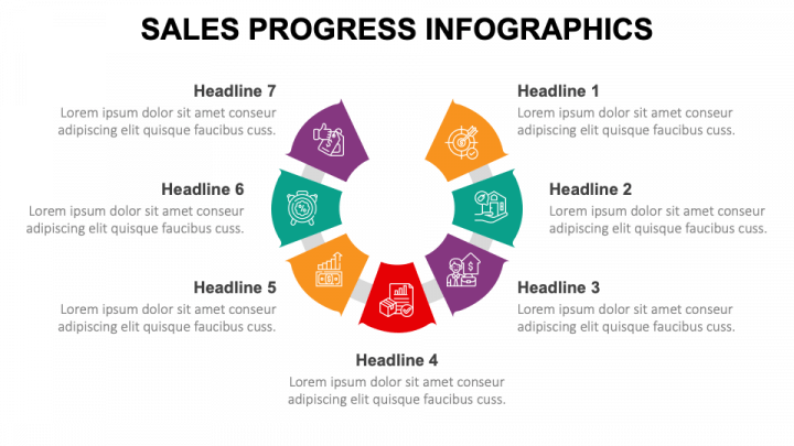 Sales Progress Infographics for PowerPoint and Google Slides Template ...