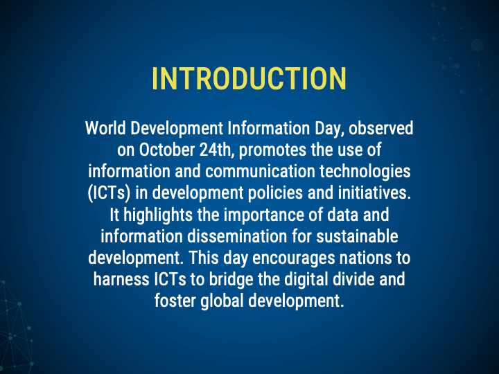 Free - World Development Information Day PowerPoint Template and Google ...