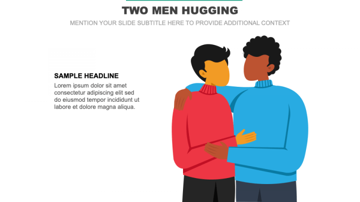 Free - Two Men Hugging PowerPoint and Google Slides Template - PPT Slides