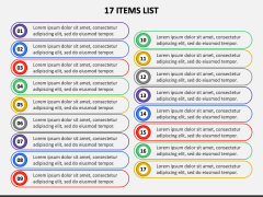 17 Items List for PowerPoint and Google Slides - PPT Slides