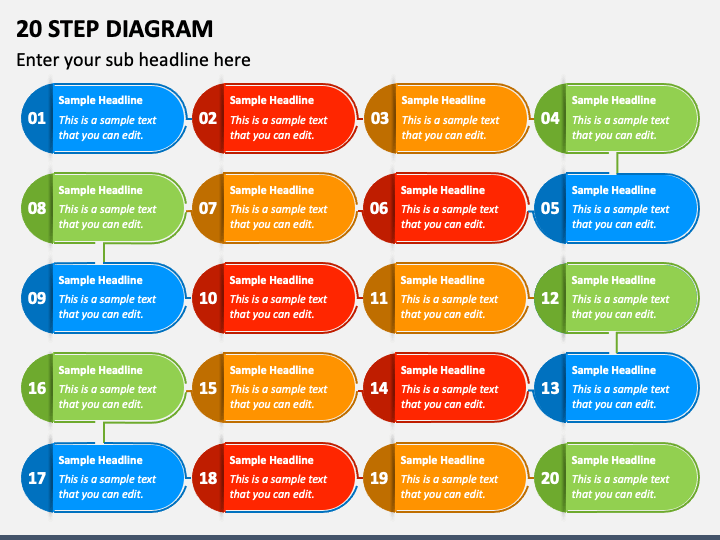 20 Step Diagram for PowerPoint and Google Slides - PPT Slides
