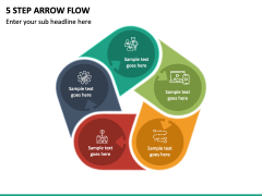 5 Step Arrow Flow PowerPoint Template - PPT Slides