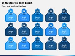 15 Numbered Text Boxes PowerPoint Template and Google Slides Theme