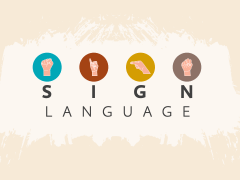 Free - Sign Language PowerPoint Template and Google Slides Theme