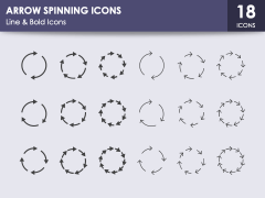 Arrow Spinning Icons for PowerPoint and Google Slides - PPT Slides