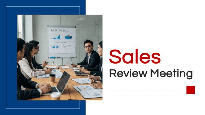 Sales Review Meeting PowerPoint and Google Slides Template - PPT Slides