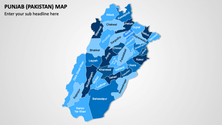Punjab (Pakistan) Map for PowerPoint and Google Slides - PPT Slides