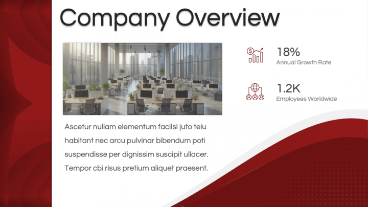 Abstract Red Theme for PowerPoint and Google Slides - PPT Slides