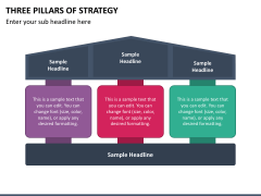 Three Pillars of Strategy PowerPoint Template - PPT Slides