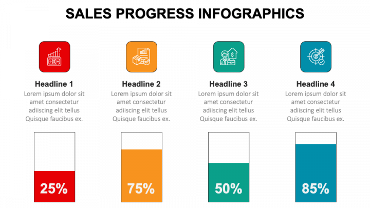 Sales Progress Infographics for PowerPoint and Google Slides Template ...