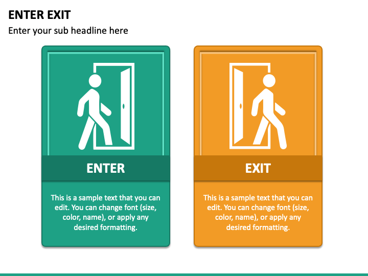 Enter Exit PowerPoint and Google Slides Template - PPT Slides