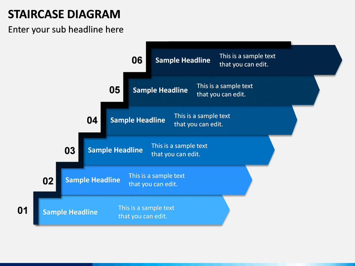 Staircase Diagram PowerPoint Template | SketchBubble