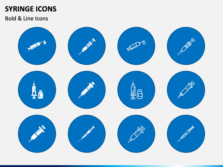 Syringe Icons for PowerPoint and Google Slides - PPT Slides