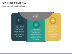 Top Three Priorities PowerPoint Template - PPT Slides